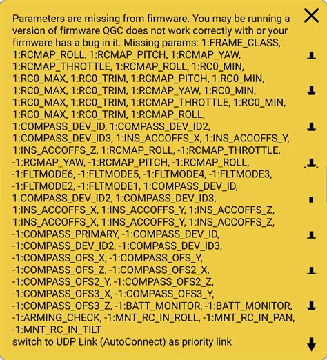 Full Parameter List Not Loading With Chibios Firmware Qgroundcontrol