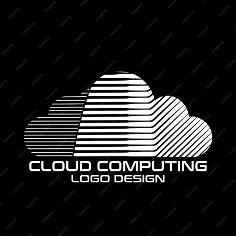 Diseño De Logotipo Vectorial De Computación En Nube Vector Premium