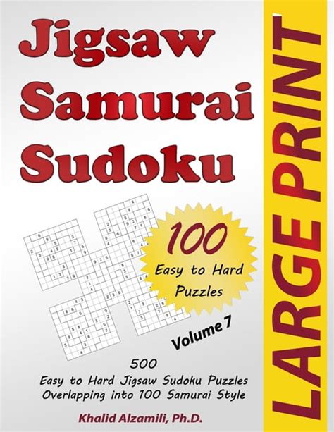 Puzzles Books Jigsaw Samurai Sudoku 500 Easy To Hard Jigsaw Sudoku