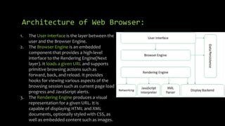 Web browser architecture.pptx | Web Design and HTML | Internet