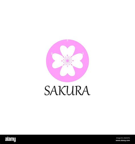 Sakura Flower Icon Logo Design Template Stock Vector Image And Art Alamy