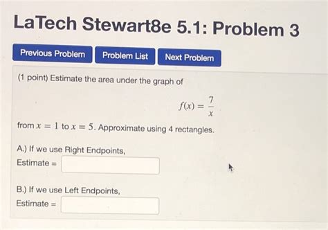 solved latech stewart8e 5 1 problem 3 previous problem