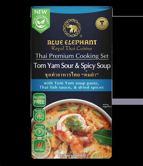 Thai Cooking Set Tom Yam Soup 90g Authentic Thai Soup Set Blue Elephant