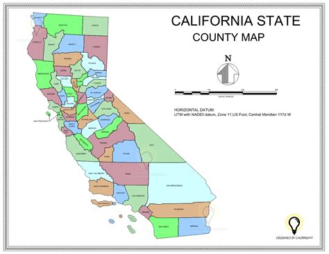 California County Map Cadbright