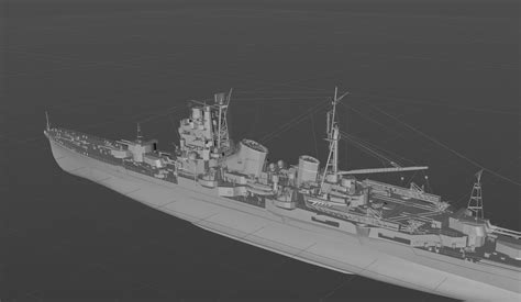 🚢 Digital Model Of The Cruiser Myoko・ Obj File For 3d Printing・cults