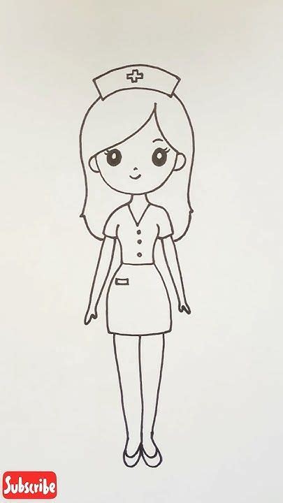How To Draw A Beautiful Nurse 👩‍⚕️🎨 Nurse Drawing Easy Simple How To