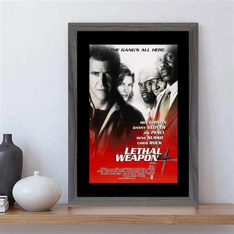 Lethal Weapon 4 Movie Poster Repro A4 Size Mounted £700 Picclick Uk