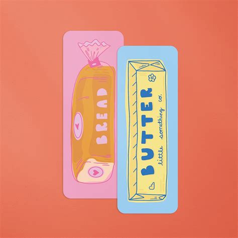 Bread And Butter Double Sided Bookmark Etsy