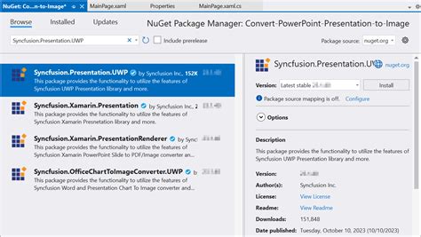 Convert PowerPoint To Image In UWP Syncfusion