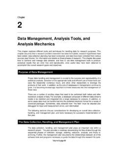 Data Management Analysis Tools And Analysis Mechanics Data Management Analysis Tools And