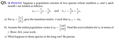 solved q3 [6 points] suppose a population consists of two