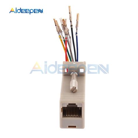 1db DB9 RS232 Férfi Nő RJ45 Férfi Női csatlakozó Adapter Com port a LAN Ethernet port