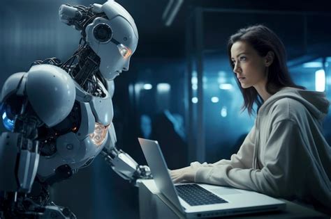 Premium Ai Image Robotics Engineer Programming A Robot Generative Ai