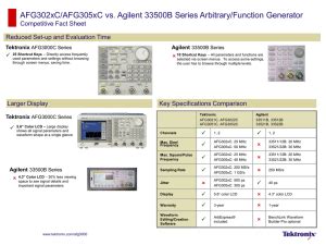 Function Generator Tektronix AFG3000 Series Guide