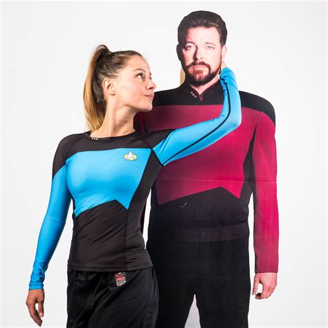 Fusion Fight Gear Star Trek The Next Generation Blue Womens Compressi