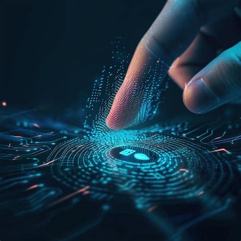 Premium Photo Authentication Login Or Cybersecurity Fingerprint And Secure Online Connection