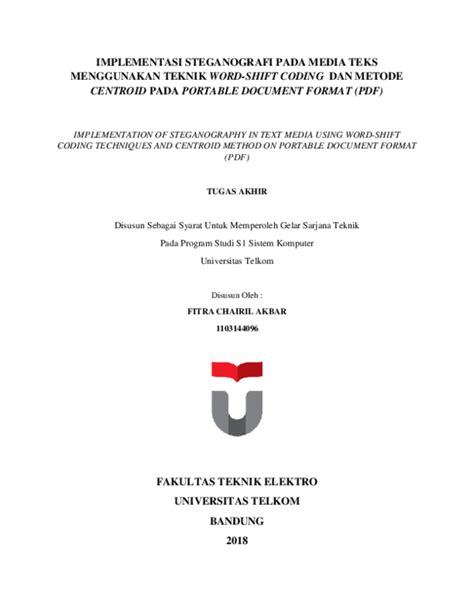 pdf implementasi steganografi pada media teks menggunakan teknik word