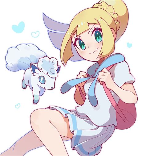 Lillie And Alolan Vulpix Pokemon And 1 More Drawn By Omochi