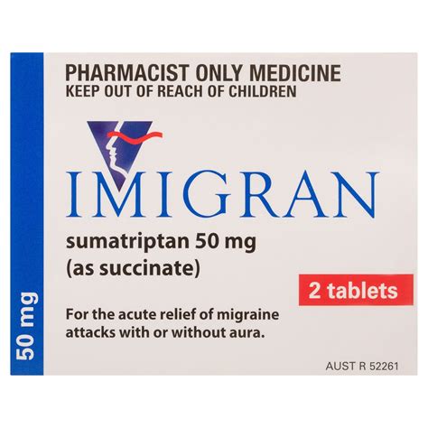 Imigran Sumatriptan 50mg 2 Tablets Healthylife