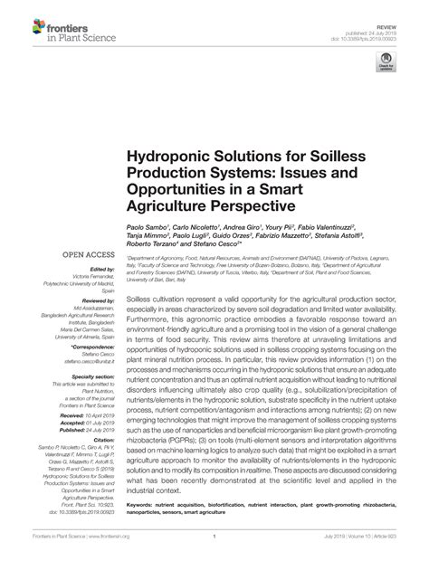 Fpls 10 00923tkjkjkk Review Published 24 July 2019 Doi 10 3389 Fpls