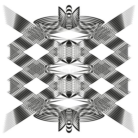 Ornate Mesh Icon Mirrored Diamond Pattern Layered Grid Vector