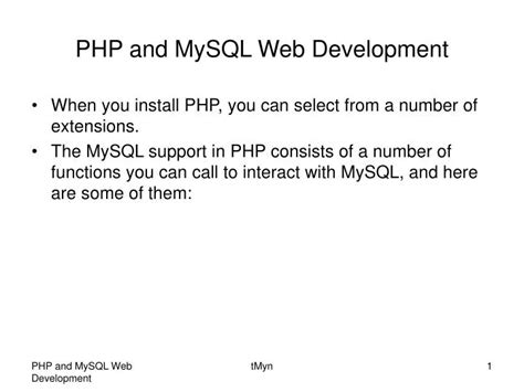 PPT PHP And MySQL Web Development PowerPoint Presentation Free Download ID