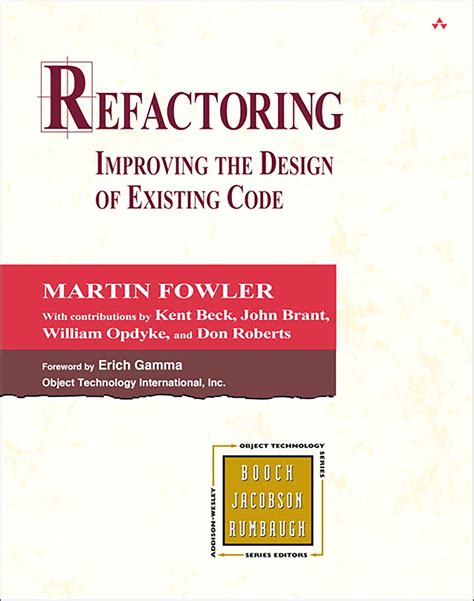Refactoring Improving The Design Of Existing Code Object Technology