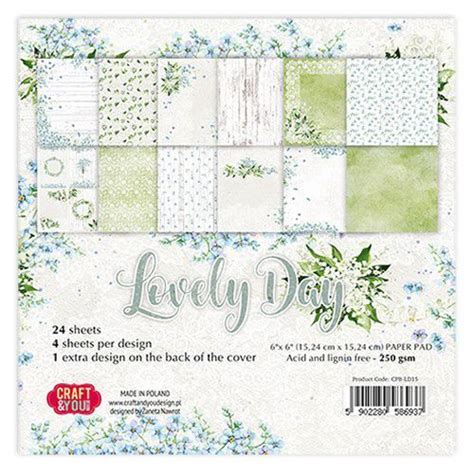 Craftandyou Design Lovely Day Small Paper Pad 6x6 Inch Hobbyvision