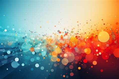 Vibrant Halftone Circles Vector Illustration Featuring Abstract Transition And Dots Stock