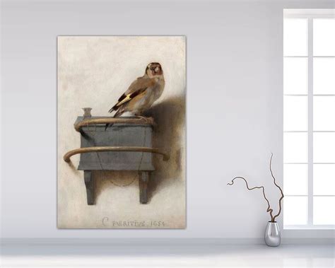 The Goldfinch Canvas Print Carel Fabritius Classic Bird Art Etsy