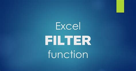 Filter Function In Excel Quickly Extract Data