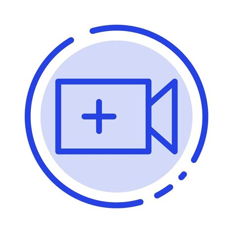video camera ui blue dotted line line icon 15002506 vector art at vecteezy