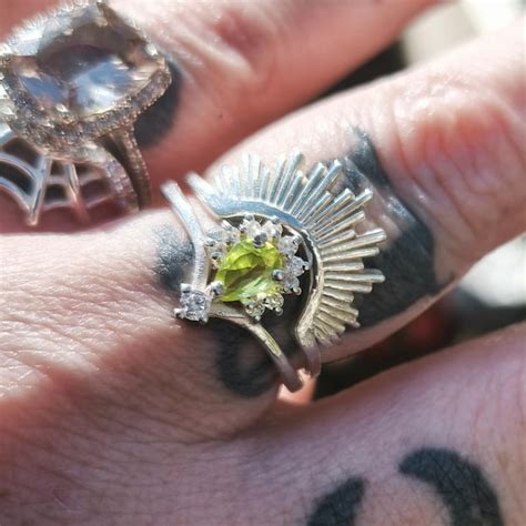 Citrine Sunshine Ring 18k Gold Plated 925 Sterling Silver Ring