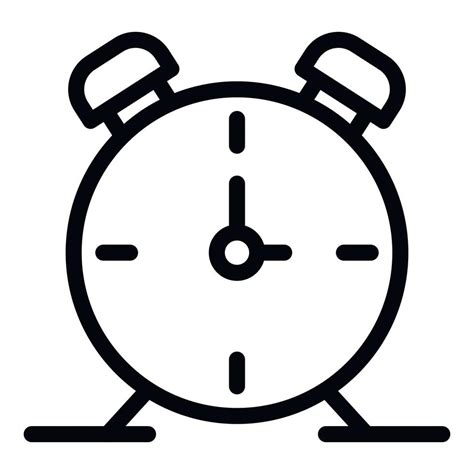Alarm Clock Icon Outline Style 15309406 Vector Art At Vecteezy