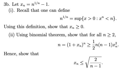 Solved This Is A Real Analysis Class Not A Calculus Please Chegg Com
