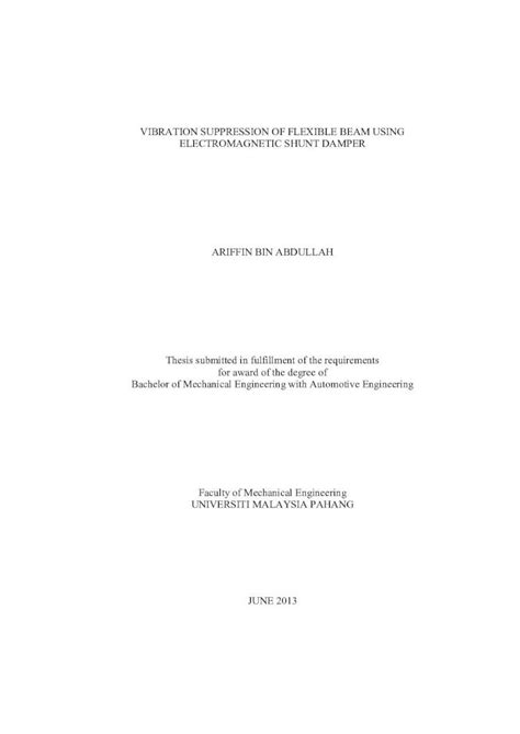 pdf vibration suppression of flexible beam using dokumen tips