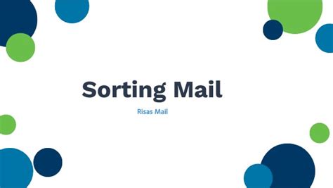 Sorting Mail