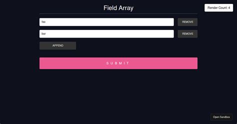 React Hook Form Field Testing Codesandbox React Hook Form Field Testing Codesandbox