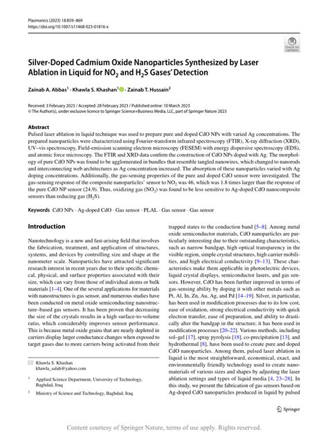 Silver Doped Cadmium Oxide Nanoparticles Synthesized By Laser Ablation