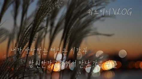풍경vlog 또 한강노을 보려고 존버 내가 사랑하는 망원한강공원의 노을지는 풍경 노을지는 하늘만 보면 집에 못가 언젠가는 한강근처에 살그야 한강에 살으리랏다