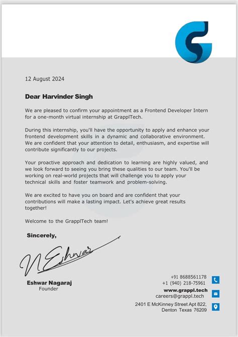 Harvinder Singh On Linkedin Frontenddeveloper Internship Excitingopportunity