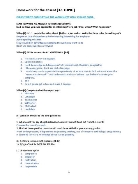 Homework Topic 31 Pdf