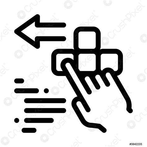 Push Game Controller Button Icon Vector Outline Illustration Stock Vector 3842235 Crushpixel