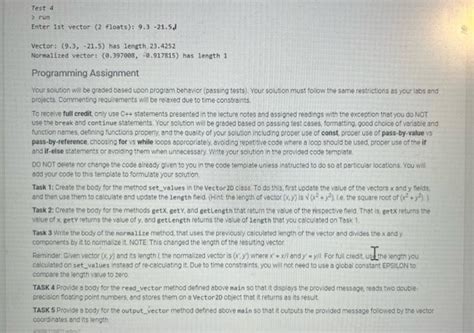 Solved On Thils Lab You Will Implement A Vector2d Class And