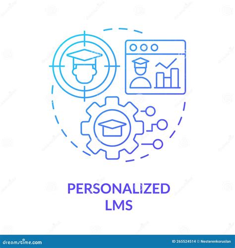 Personalized Lms Blue Gradient Concept Icon Stock Vector Illustration Of Line Outline 265524514