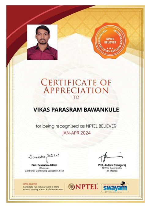 Vikas Bawankule On Linkedin Nptel Swayam Iit Nptelbeliever