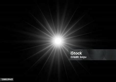 어둠을 비추는 추상적인 태양광선의 3d 일러스트 검은색에 대한 스톡 사진 및 기타 이미지 검은색 렌즈 플레어 빛 Istock