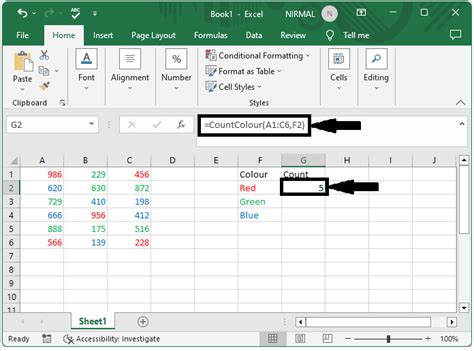 How To Count Or Sum Cells Based On The Font Colors In Excel