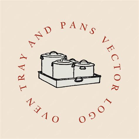Premium Vector Oven Tray And Pans Retro Logo Old Vintage Illustration