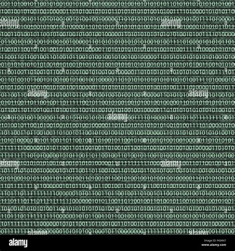 Seamless Green Background Made Of Binary Code Displayed On Horizontal Rows Concept Of Computing